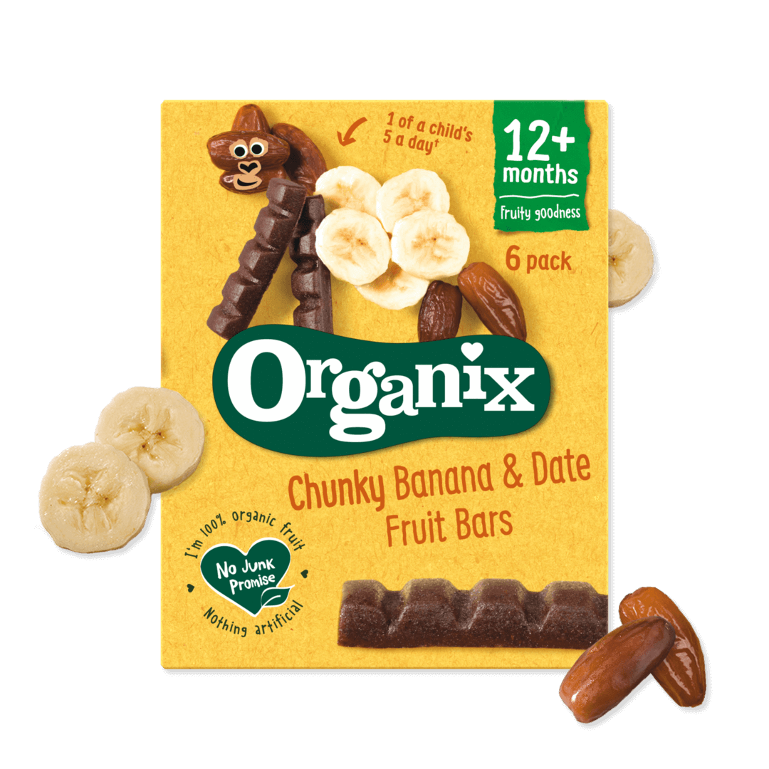 Banana & Date Fruit Bars | Fruit Snacks For Toddlers | Organix